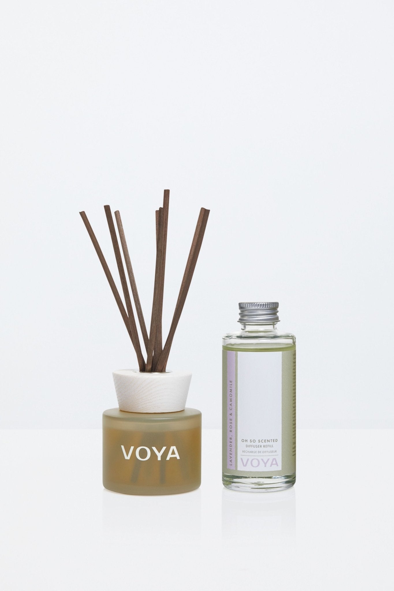 Lavender, Rose & Camomile Reed Diffuser & Refill Bundle – VOYA Skincare